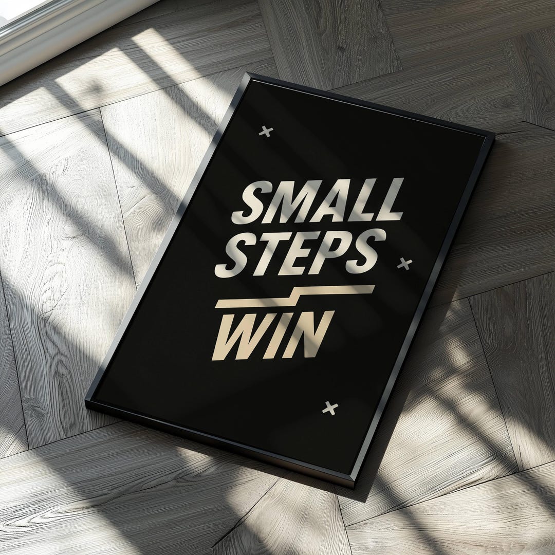 Modern Motivational Poster – Minimalist Wall Art in Black & Beige ...