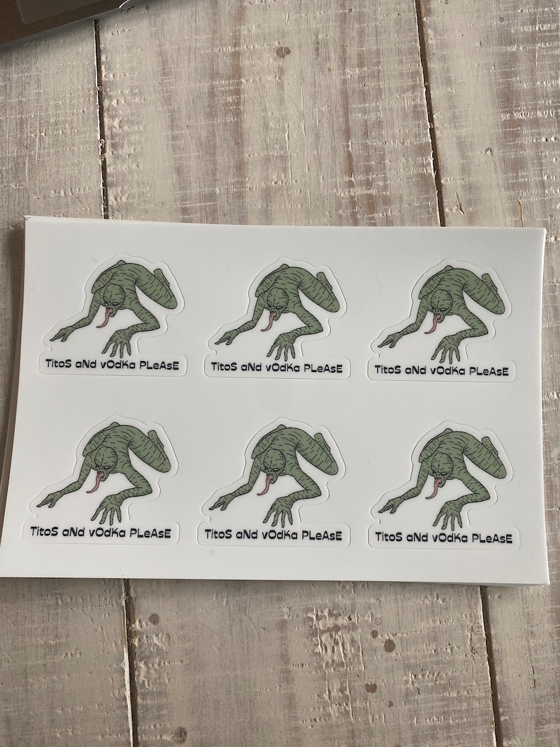 Single Tito's and Vodka Funny Bar Sticker - Etsy