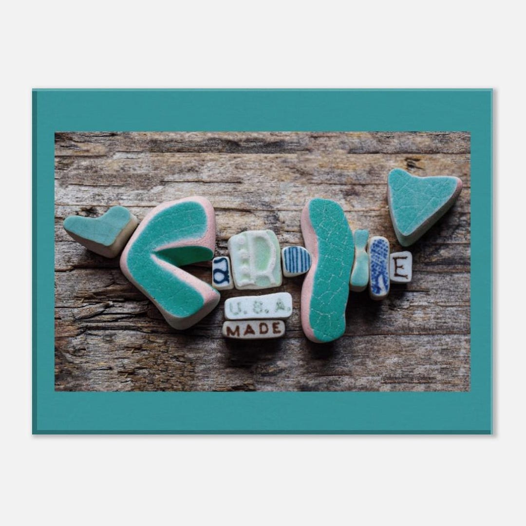 Caroline Name Art Tumbled Pottery Letters, Personalized Vintage Wall ...