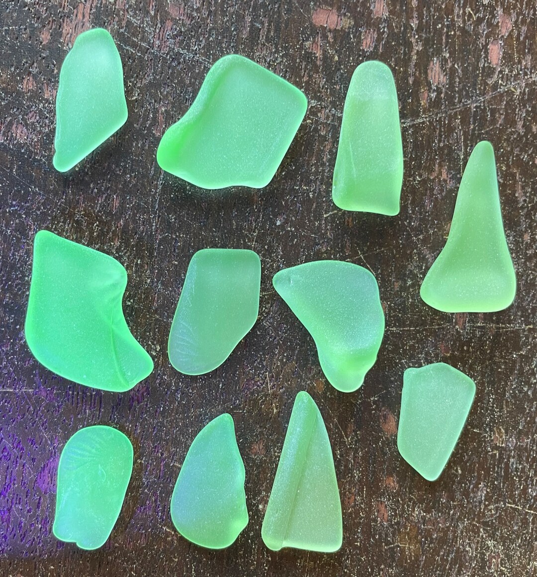 Vaseline Uranium Tumbled Glass Pieces for Jewelry and Arts and Crafts A ...