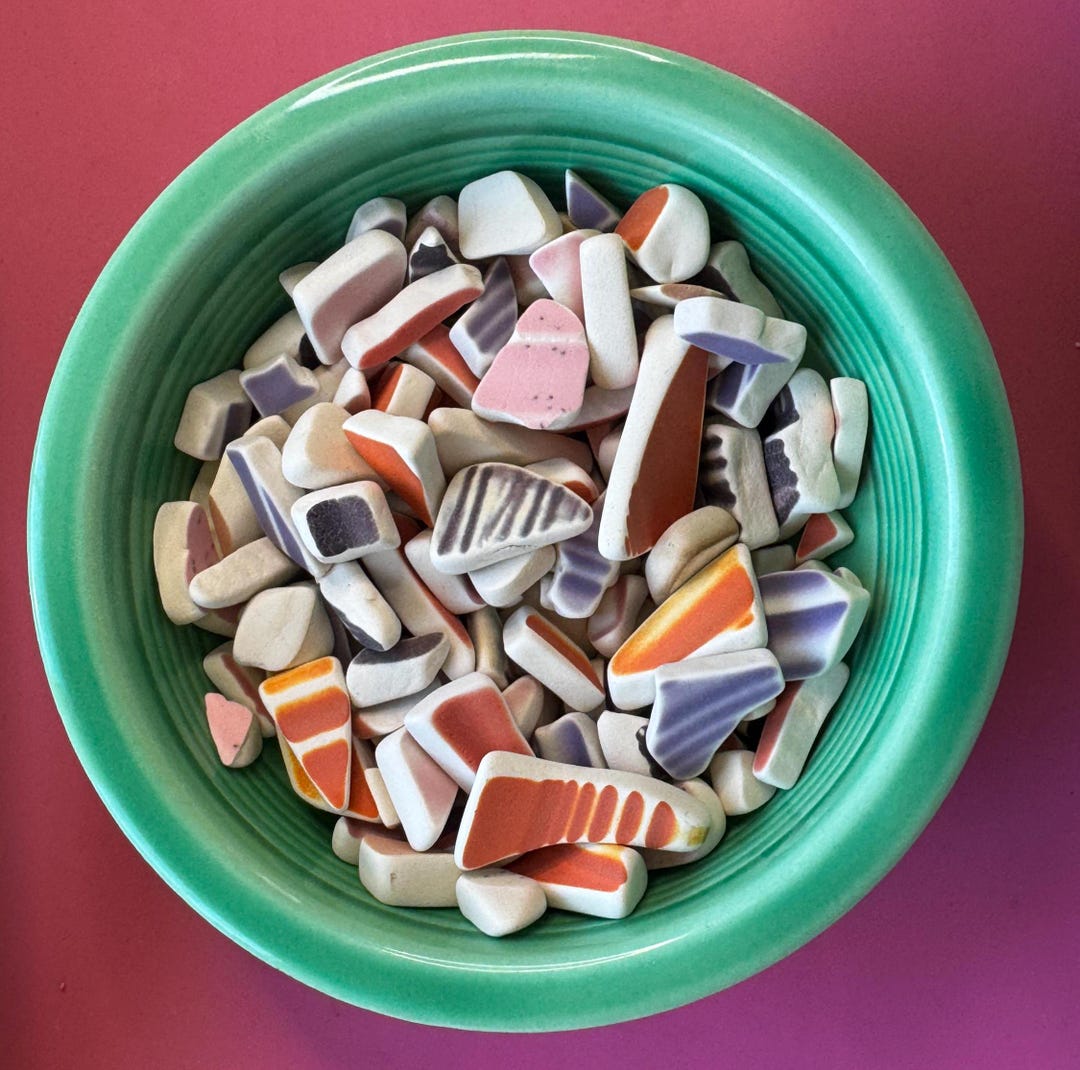 Fiestaware, Mccoy Tumbled Pottery Sea Pottery in Vintage Fiesta Uranium ...