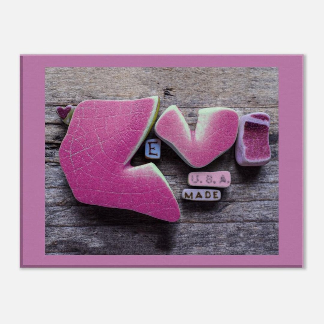 Levi Name Art Tumbled Pottery Letters, Personalized Vintage Wall Art ...