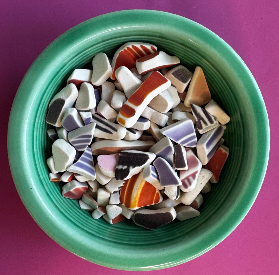 Fiestaware, Mccoy Tumbled Pottery Sea Pottery in Vintage Fiesta Uranium ...