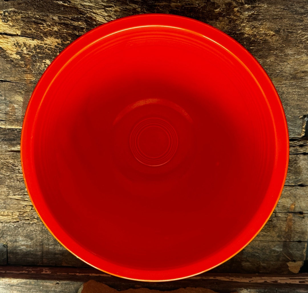 Fiestaware #6 Red Orange Mixing Bowl Original 1940's Uranium 1940's - Etsy