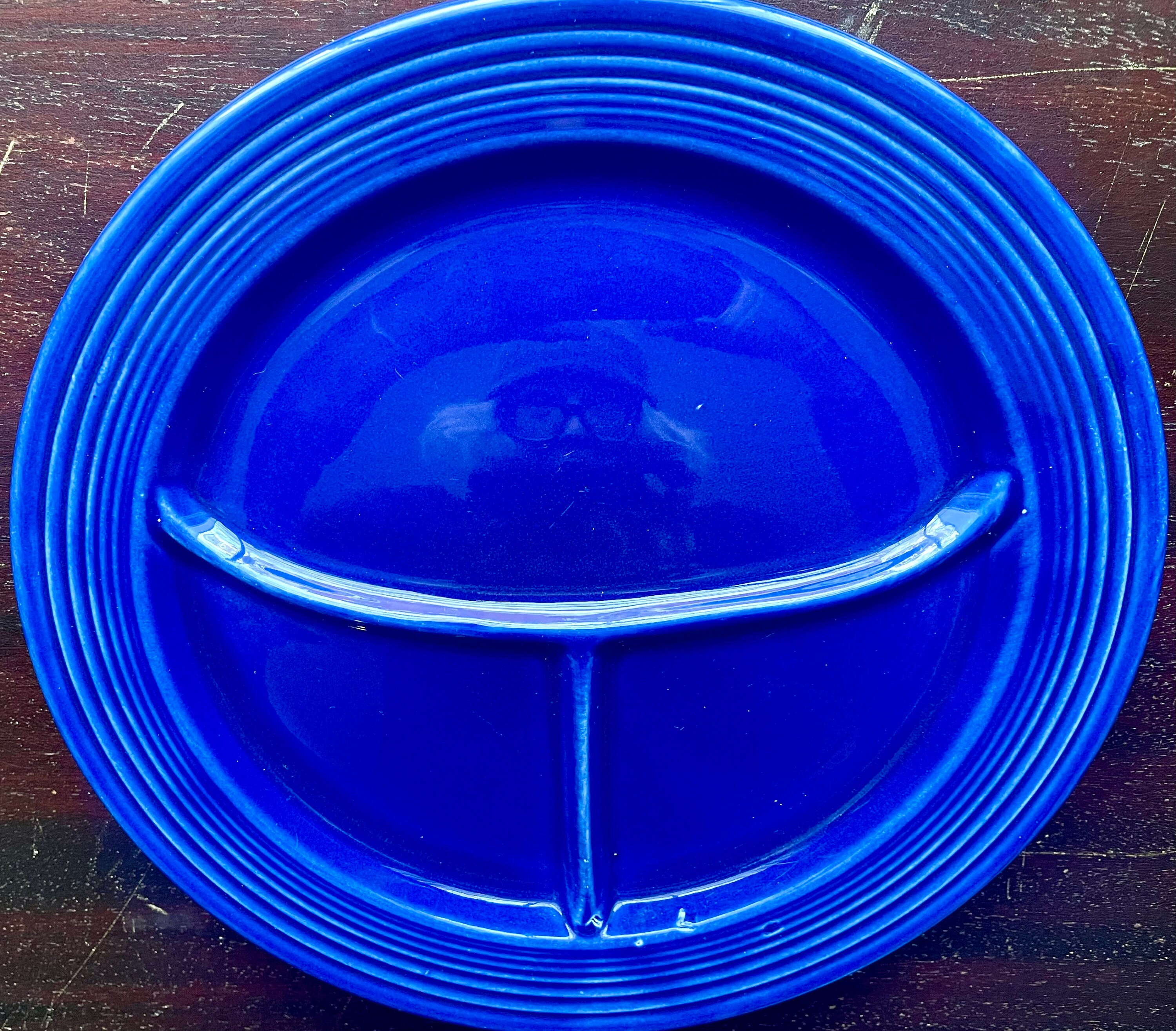 Rare Fiestaware Divided Plate From the 40's in Cobalt Blue - Etsy
