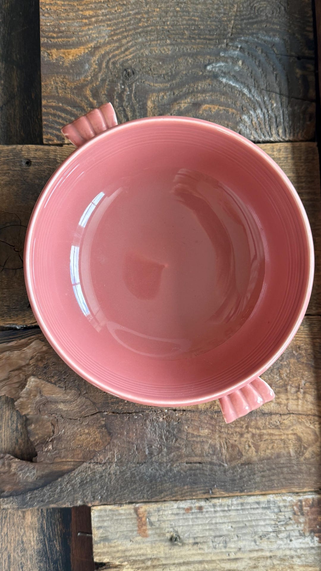 Rare Fiestaware Rose Casserole Dish From the 1950s MCM Vintage in Rose ...