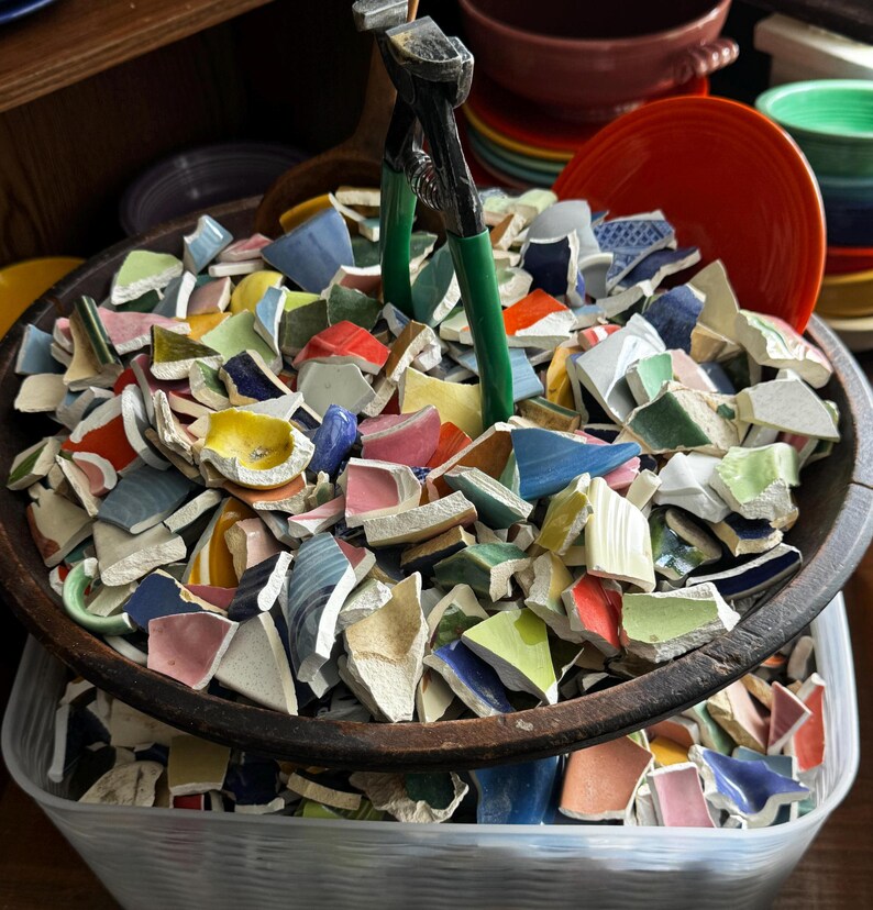 Vtg Pottery to Tumble Color Ware From the 50's Mccoy Fiesta Bauer Blue ...