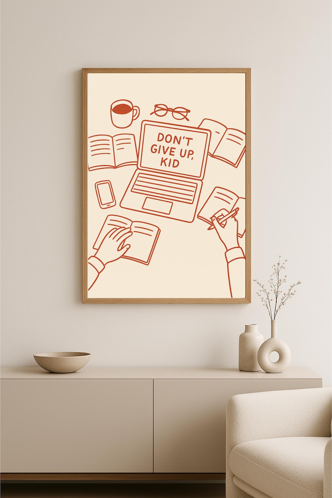 Motivational Wall Art Printable, Don’t Give up Kid Digital Download ...