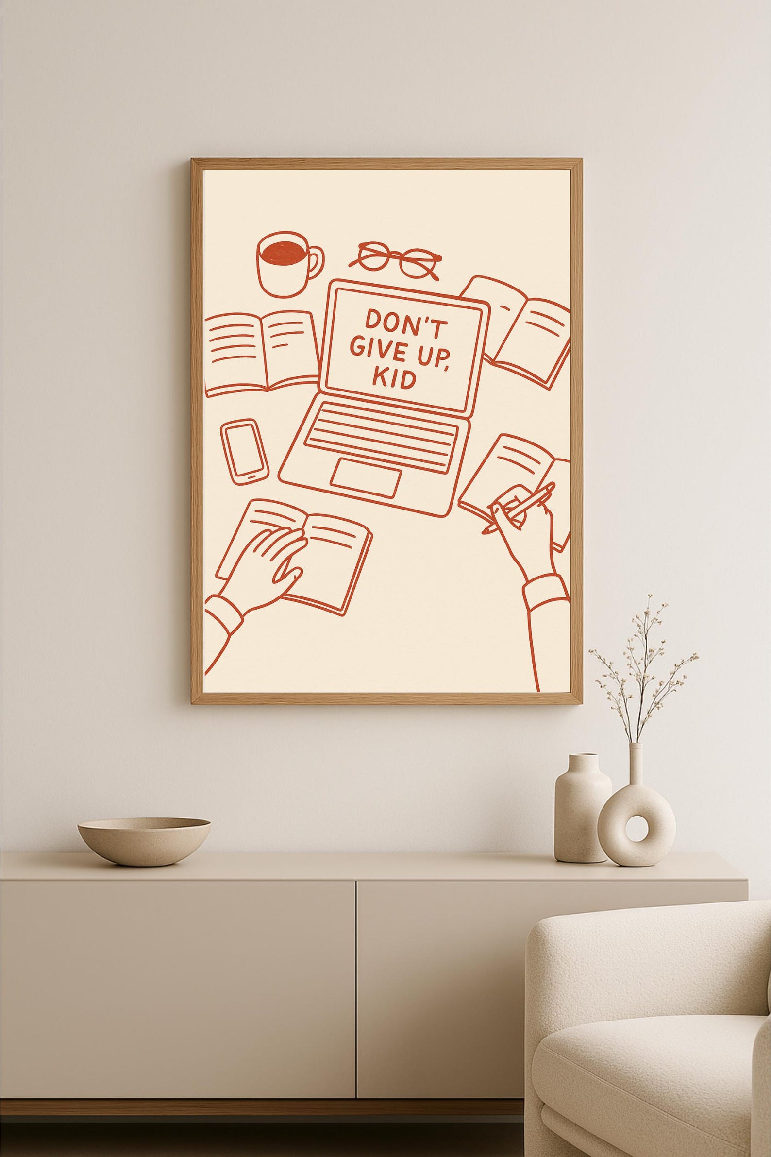 Motivational Wall Art Printable, Don’t Give up Kid Digital Download ...