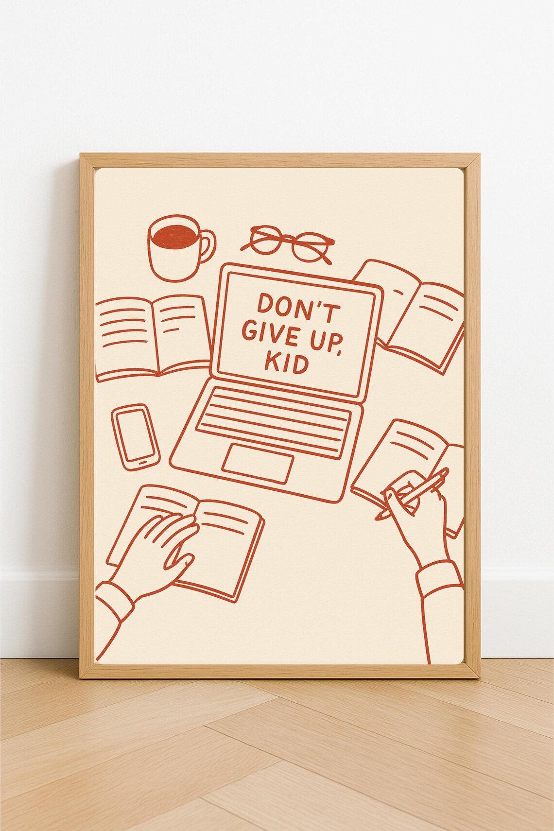 Motivational Wall Art Printable, Don’t Give up Kid Digital Download ...