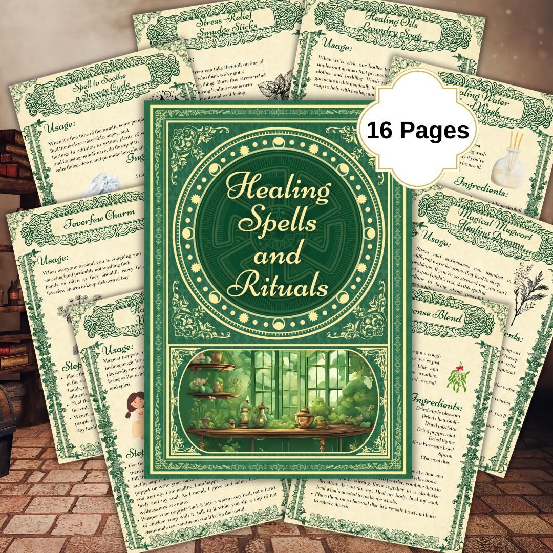 Healing Spells and Rituals, Witchcraft, Book of Shadows, Grimoire Pages ...