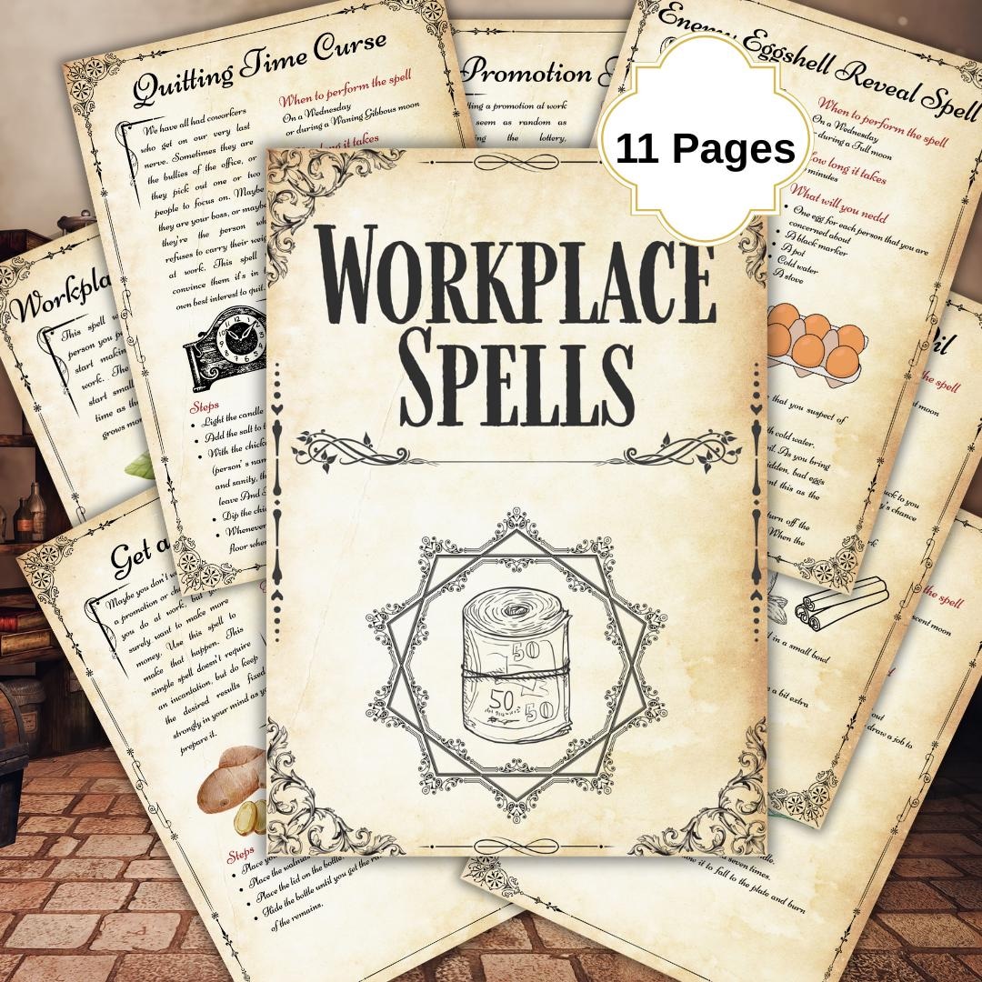 Workplace Spells and Rituals, Witchcraft, Book of Shadows, Grimoire ...