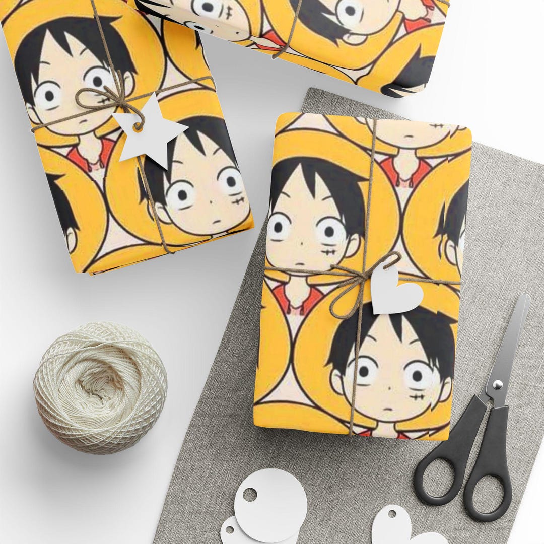 One Piece Luffy Character Wrapping Papers | Anime Gift Wrap - Etsy Canada
