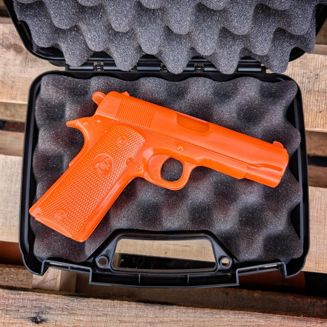 SOAP GUN With Case Full Size Detailed 3D Replica .45 1911 Soap Pistol ...