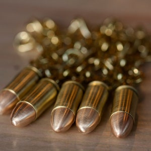 Real Bullet Christmas Ornament - Hand Made & Polished. 9mm Bullet (1 ...