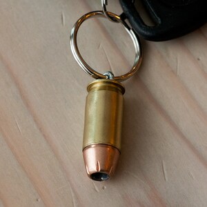 BULLET KEYCHAIN - Real .45 Caliber Hollow Point Bullet Key Chain ...