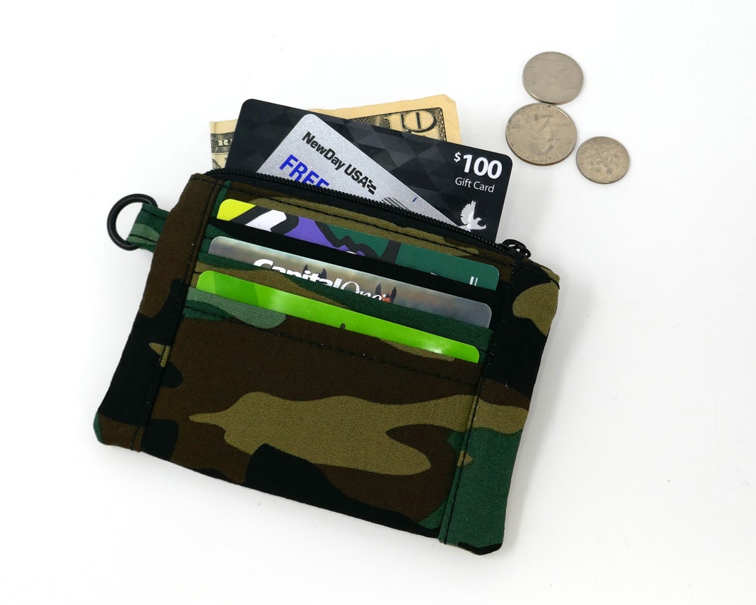 Camouflage Mini Card Wallet Zipper Coin Pouch Credit Card Holder ...