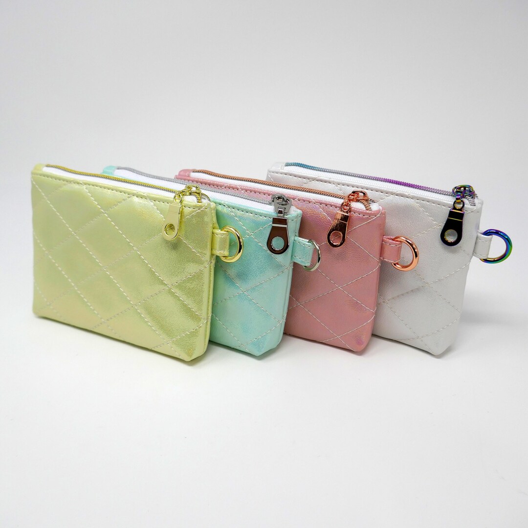 Iridescent Coin Purse, Credit Cards, Coins, Chapstick, Quilted, Pouch ...