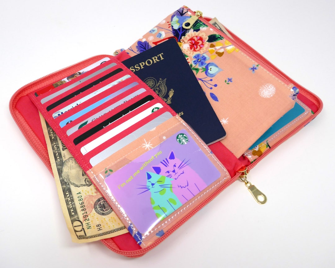 Personalized Large Womens Wallet Large Zippered Billfold Handmade Gift ...