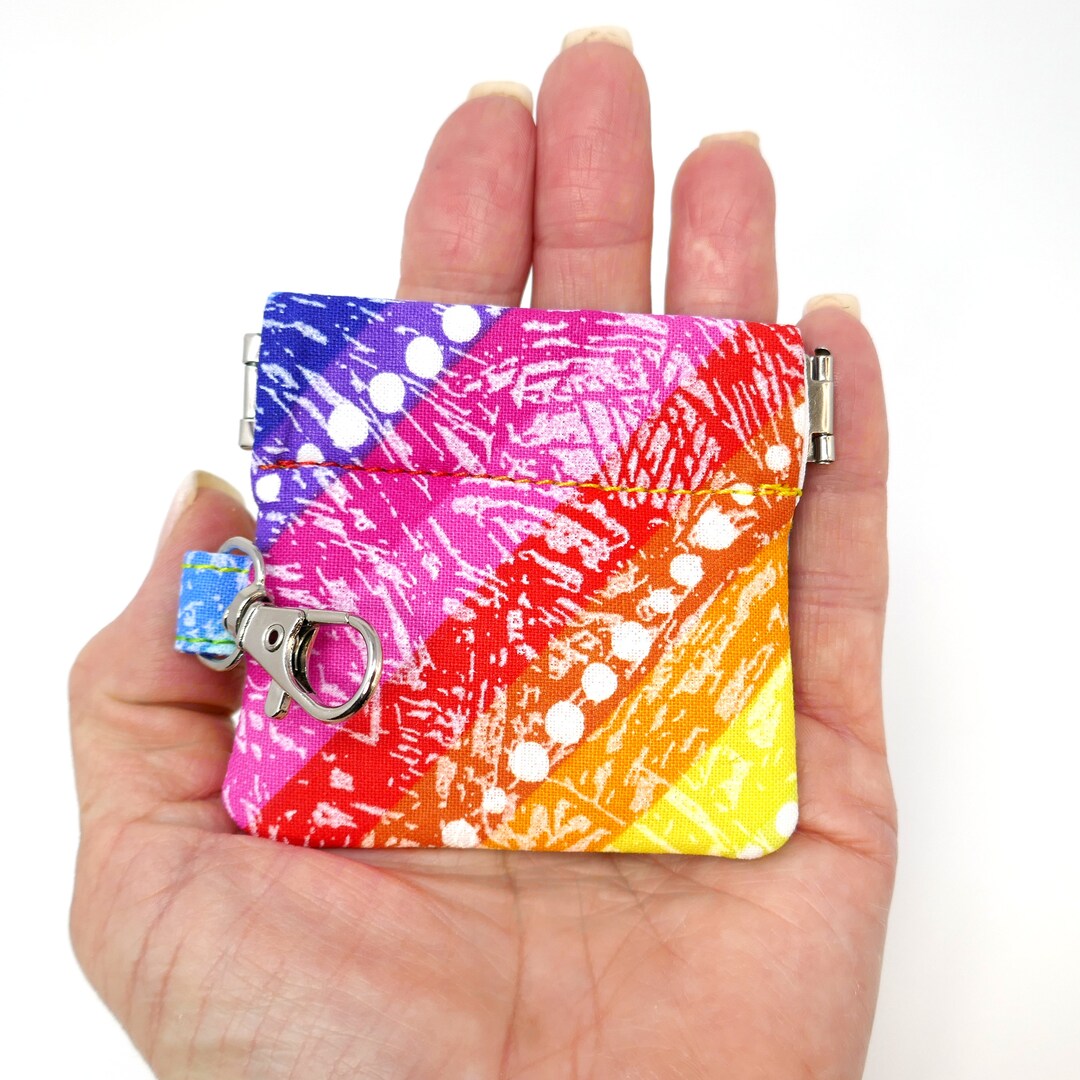 Mini Snap Pouch, Flex Frame, Small Multi Use Pouch, Floral, Medicine ...