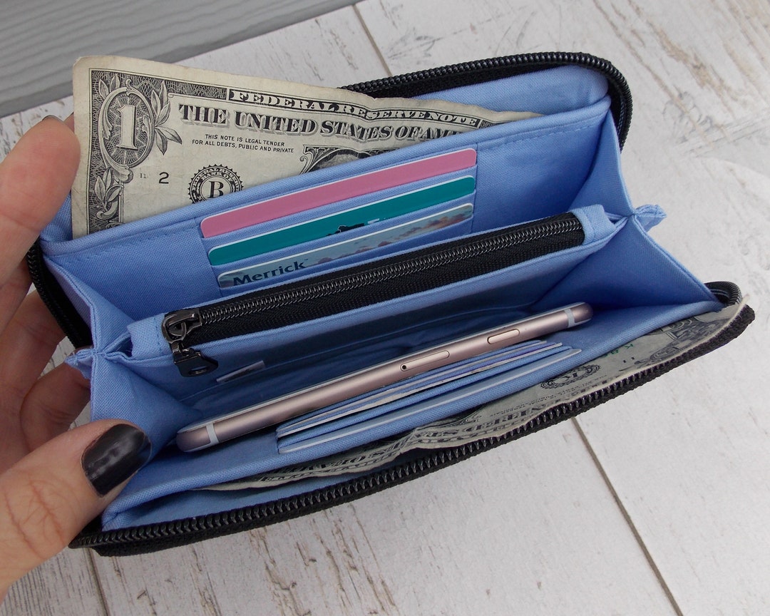 Gusseted Zip Around Wallet Medium Size Women's Billfold Made to Order ...