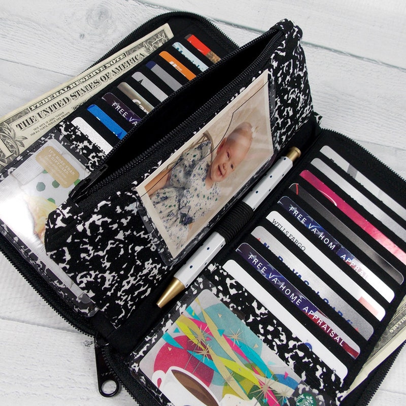 Large Zipper Wallet Women - Etsy