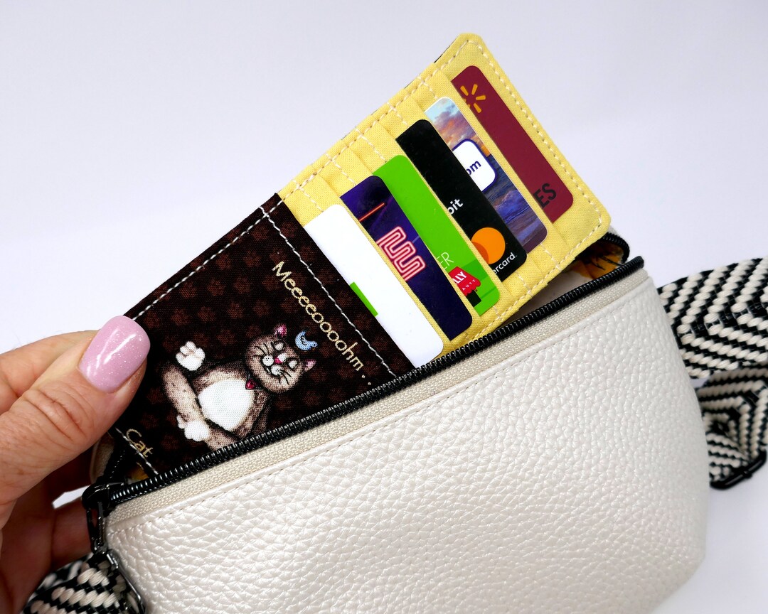 YOGA CAT Credit Card Holder • 6-slot Credit Card Insert • Add More Card ...