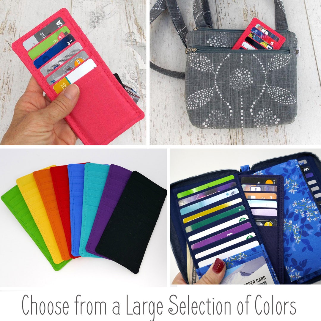 Credit Card Holder, 6-slot Card Insert for Wallet Purse Wristlet ...