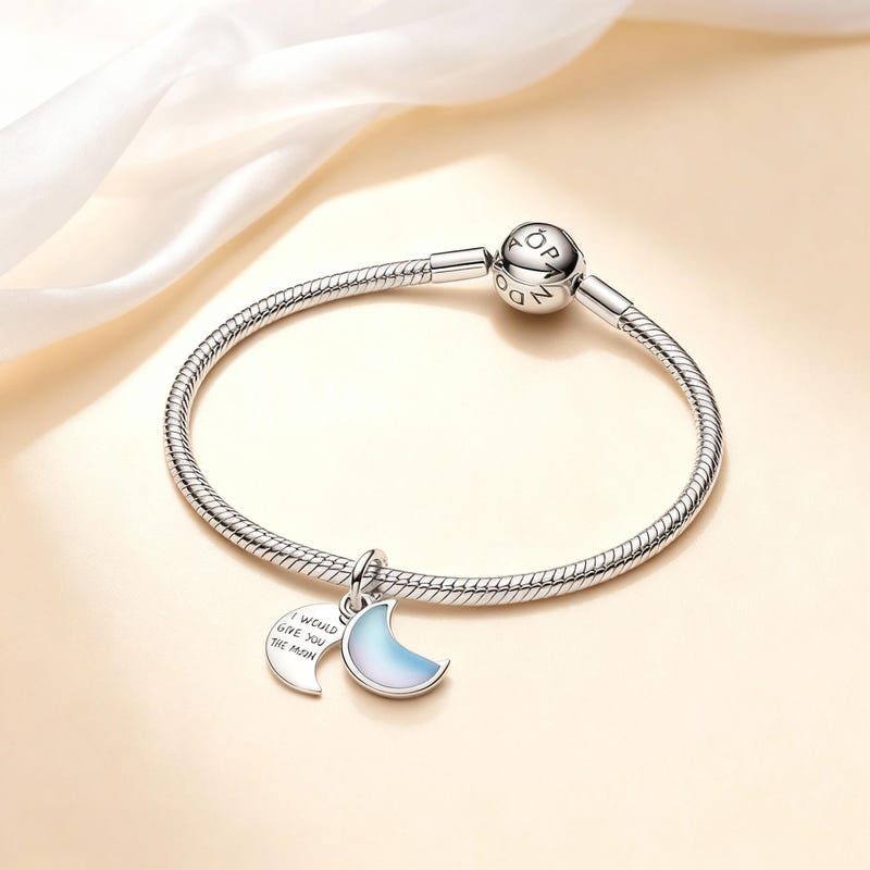 Pandora Silver Moon Charm - Etsy