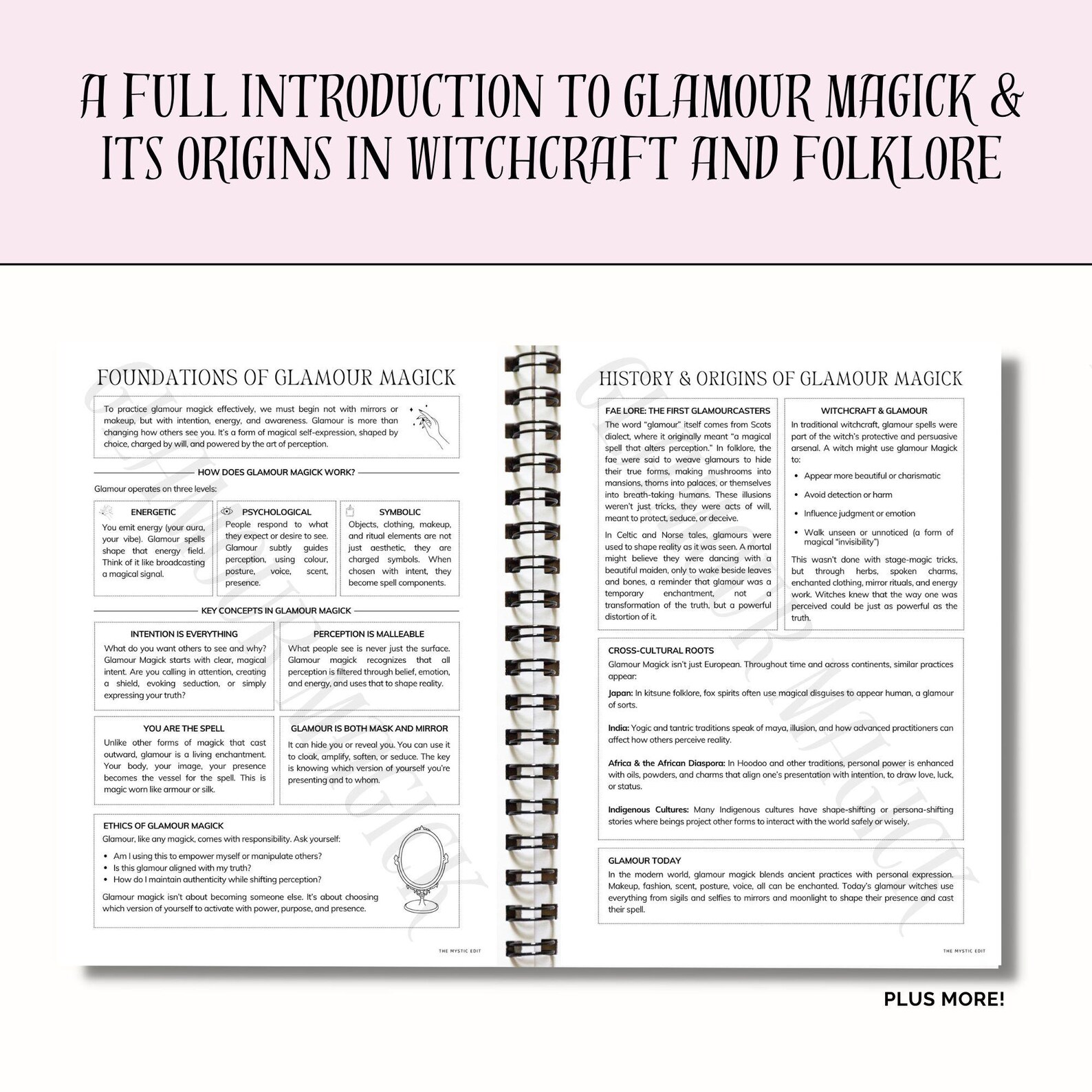 Glamour Magick, Book of Shadows, Rituals, Spells, Correspondences ...