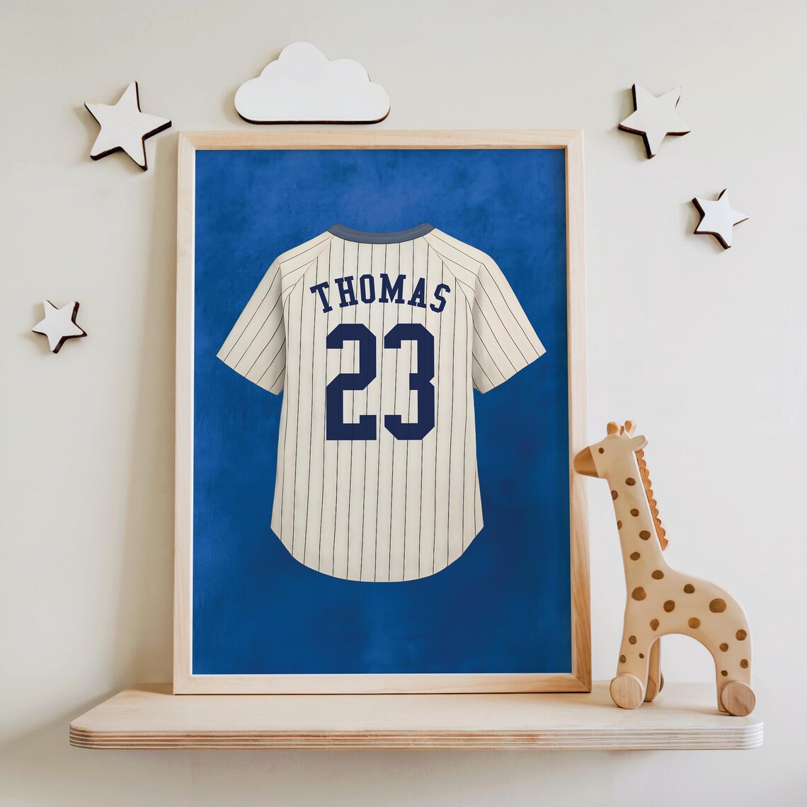 Personalized Vintage Baseball Jersey Print: Custom Name & Number ...