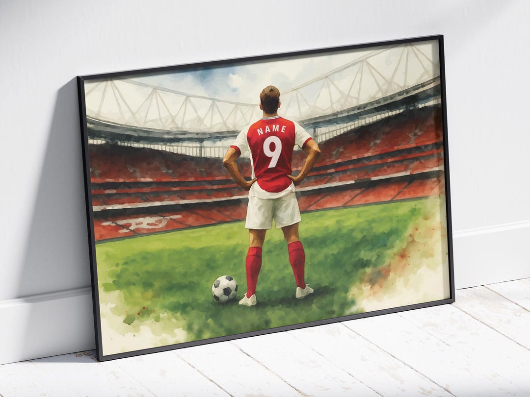 Personalized Arsenal Poster | Custom Soccer Wall Art | Gunner Soccer ...