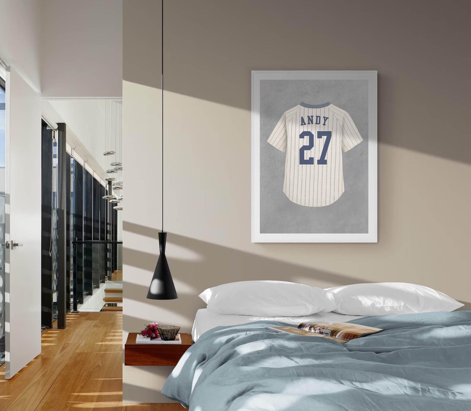 Personalized Vintage Baseball Jersey Print: Custom Name & Number ...