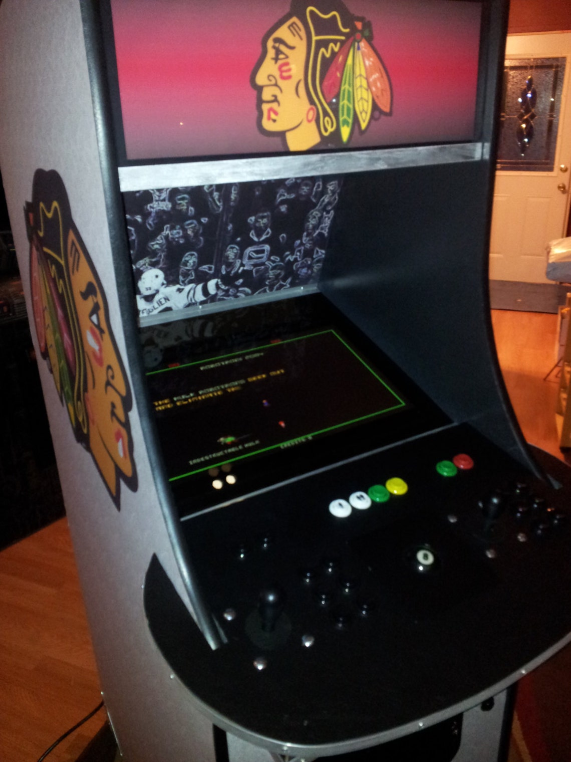 Stand up Multi-cade Arcade Game Machines, in Chicago Blackhawks Style ...