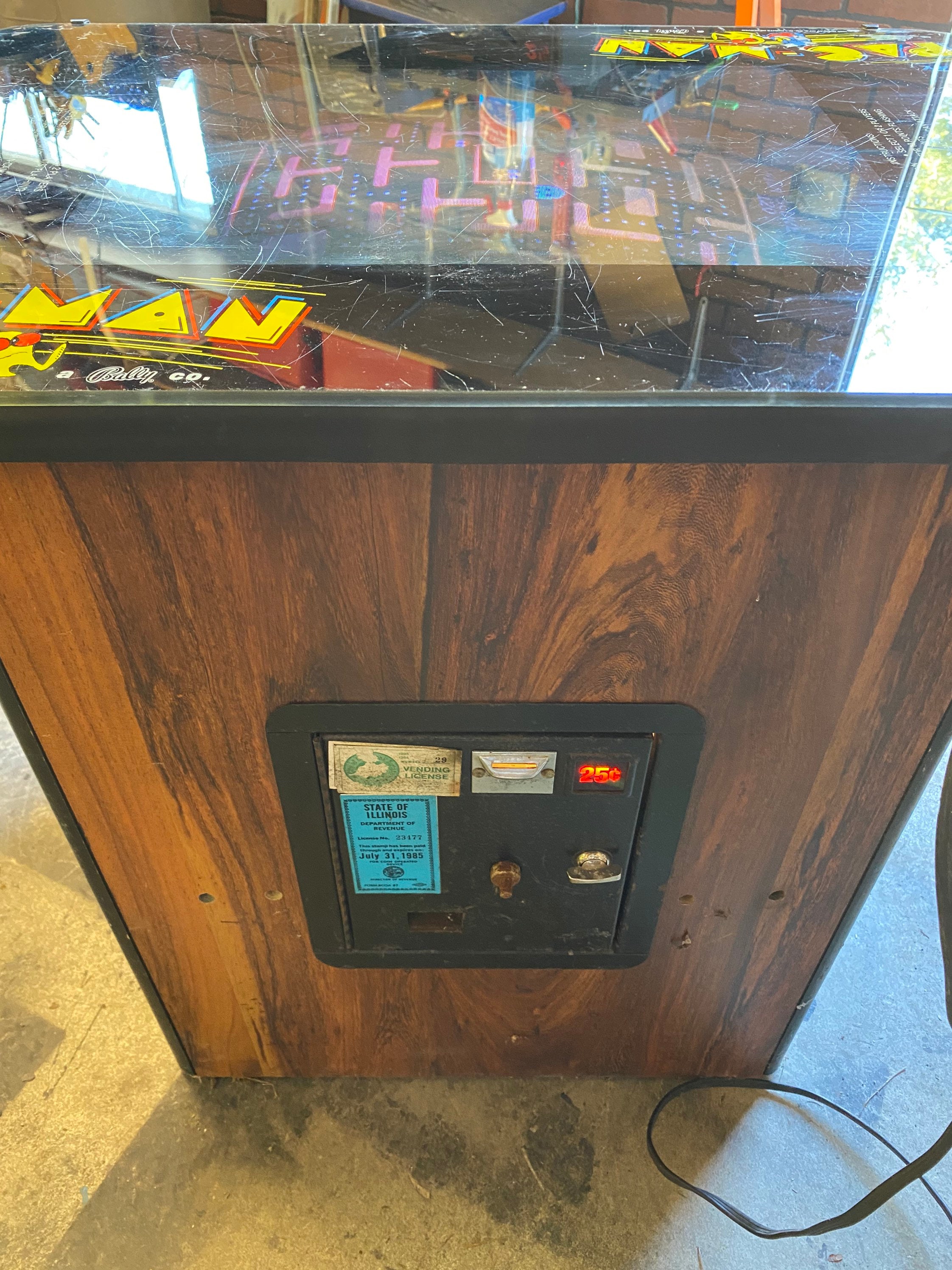 Original PAC Man Tabletop Arcade Video Game, Working Great. Full Size ...