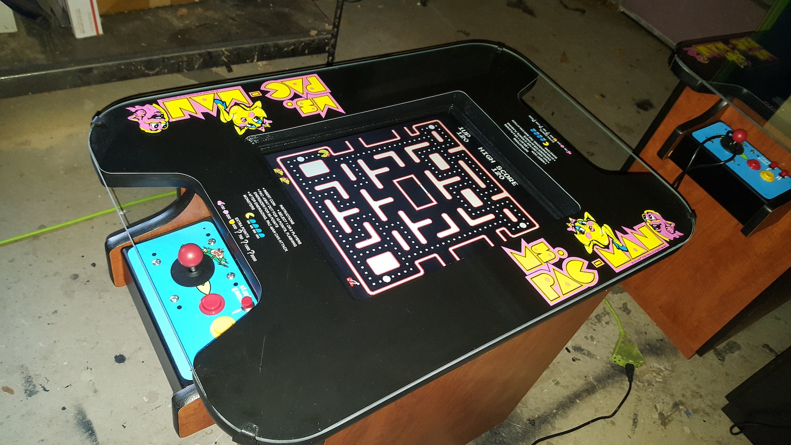 MS. PAC-MAN Fully Restored, Original Cocktail Table Video Arcade Game ...