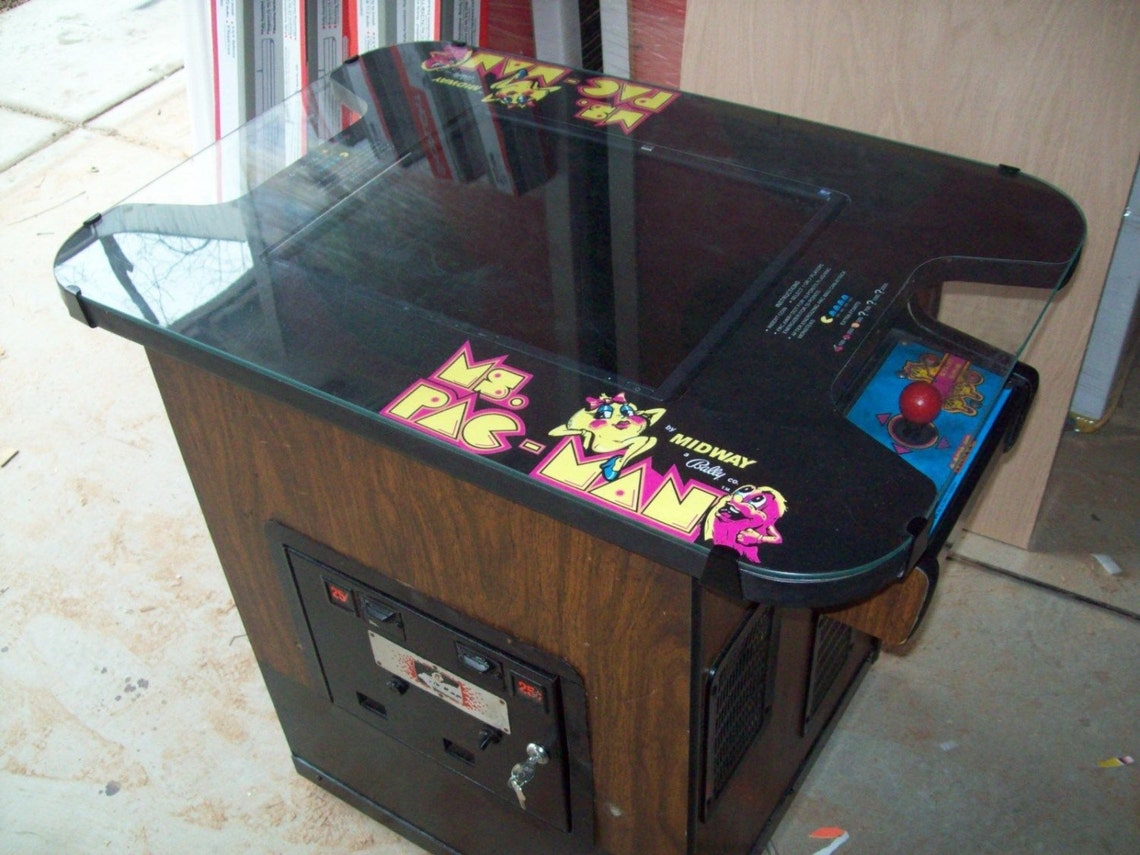 MS. PAC-MAN Fully Restored, Original Cocktail Table Video Arcade Game ...