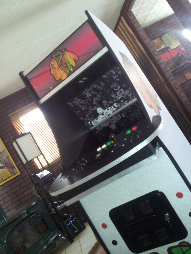 Stand up Multi-cade Arcade Game Machines, in Chicago Blackhawks Style ...