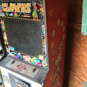 Vintage Midway Clowns Arcade, Super RARE Coin Operated Video Game, All ...