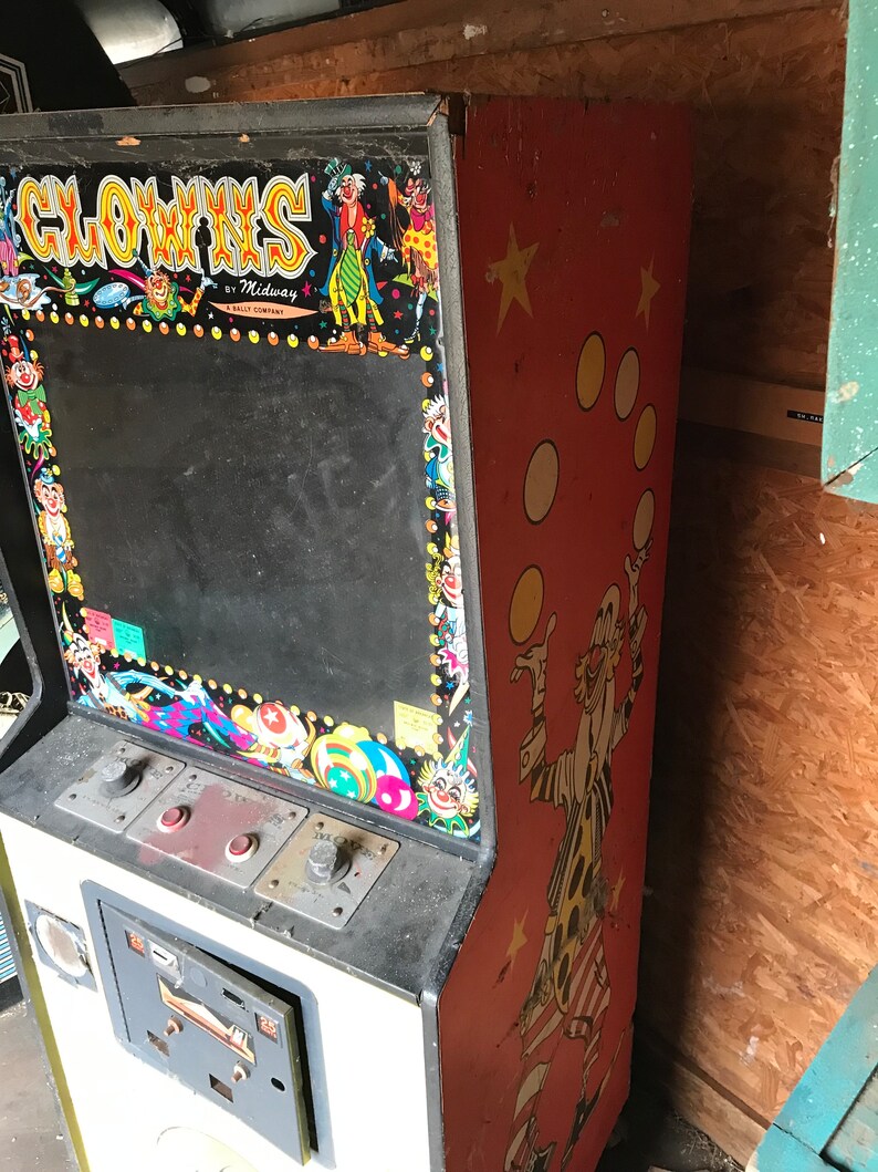 Vintage Midway Clowns Arcade, Super RARE Coin Operated Video Game, All ...