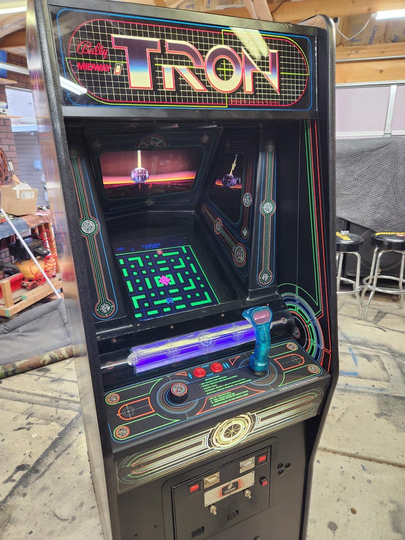Original Midway TRON Video Arcade Game Machine, Coin Operated 1980s ...