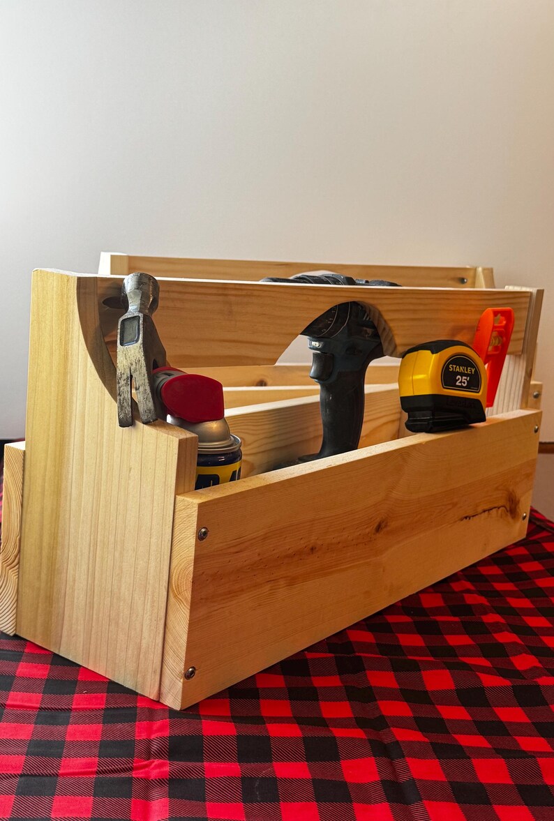 Natural Wood DIY Stain Tool Caddy, Great for Father’s Day! With Angled ...