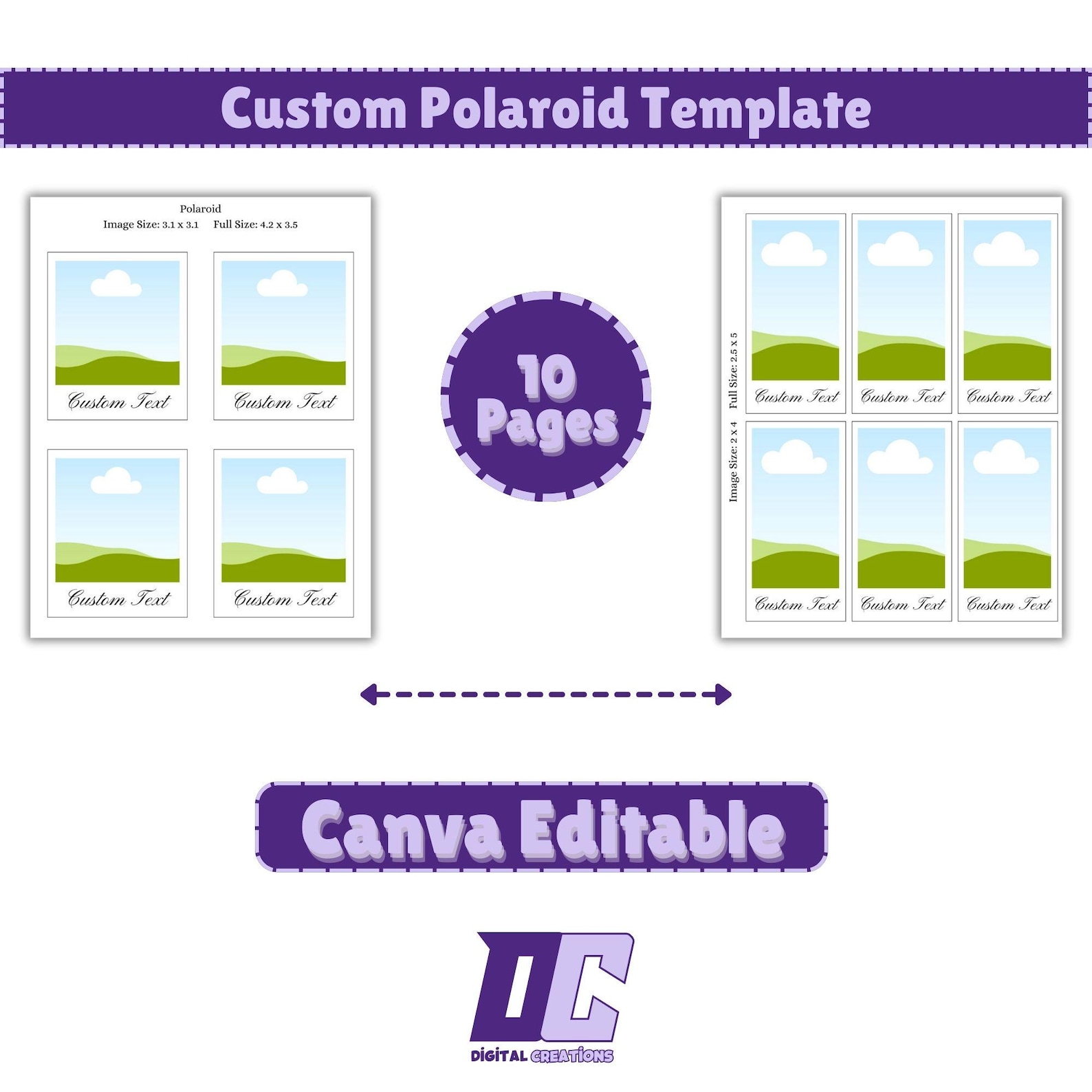 Canva Polaroid Frame Template for Memorable Guest Book Creation, Drag ...