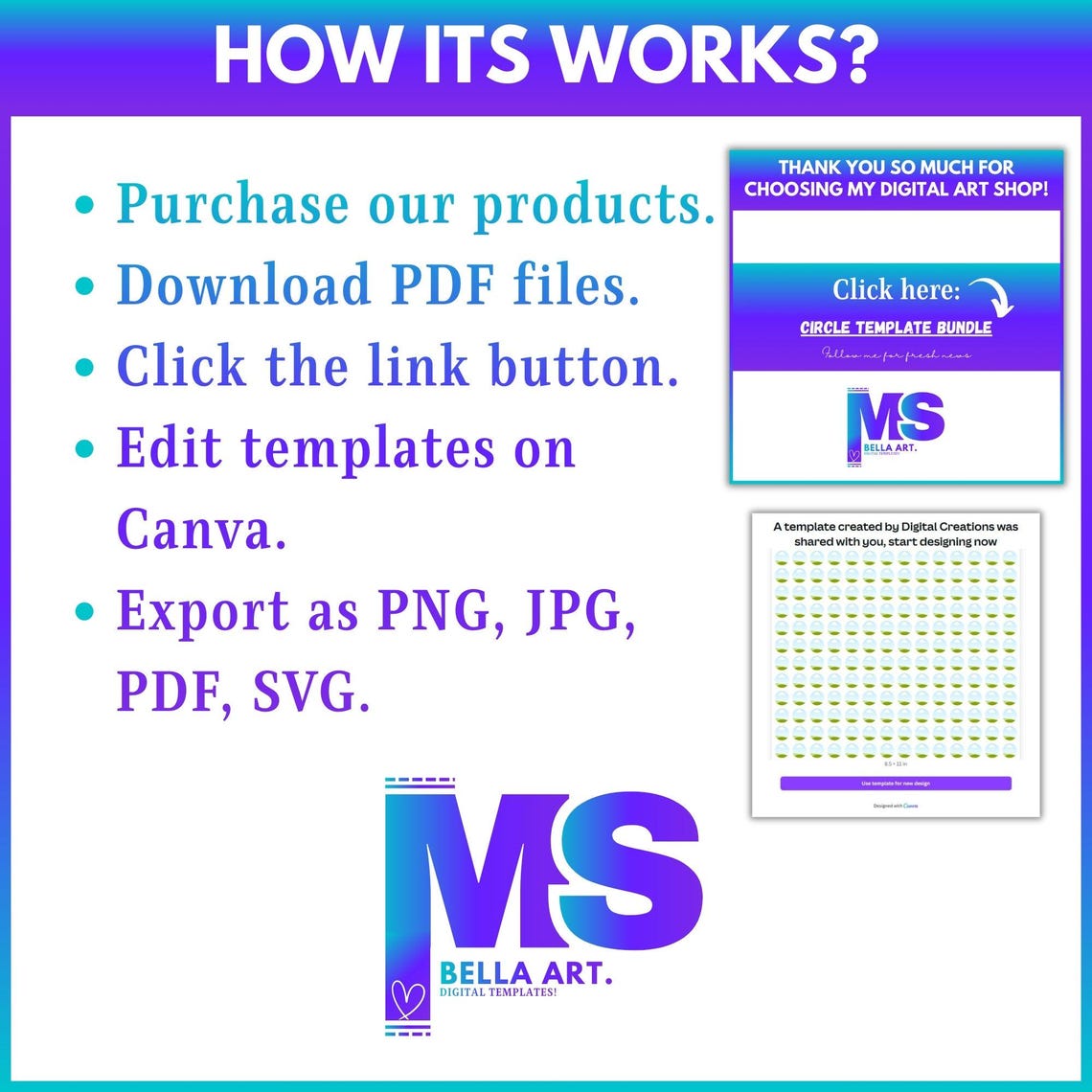 Square Template Bundle, Editable Canva Square Template, Multipurpose ...