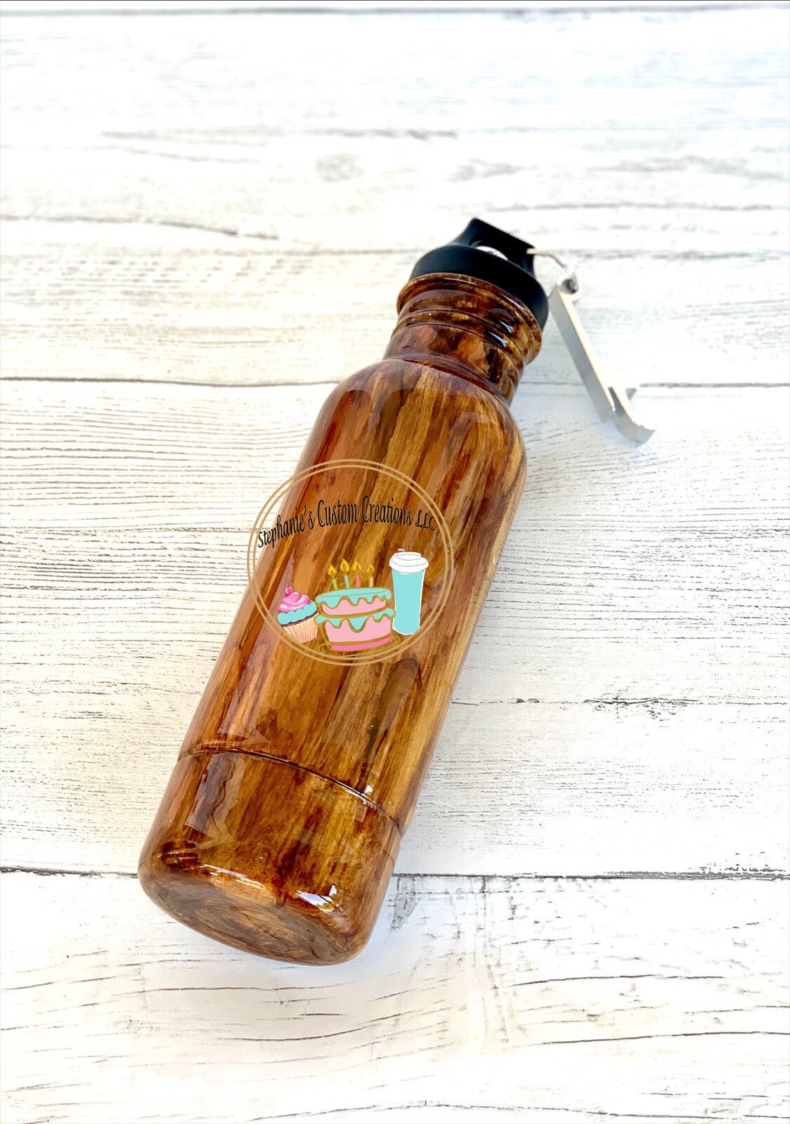 Custom Beer Hidden Bottle Cooler Woodgrain Bottle Hider - Etsy