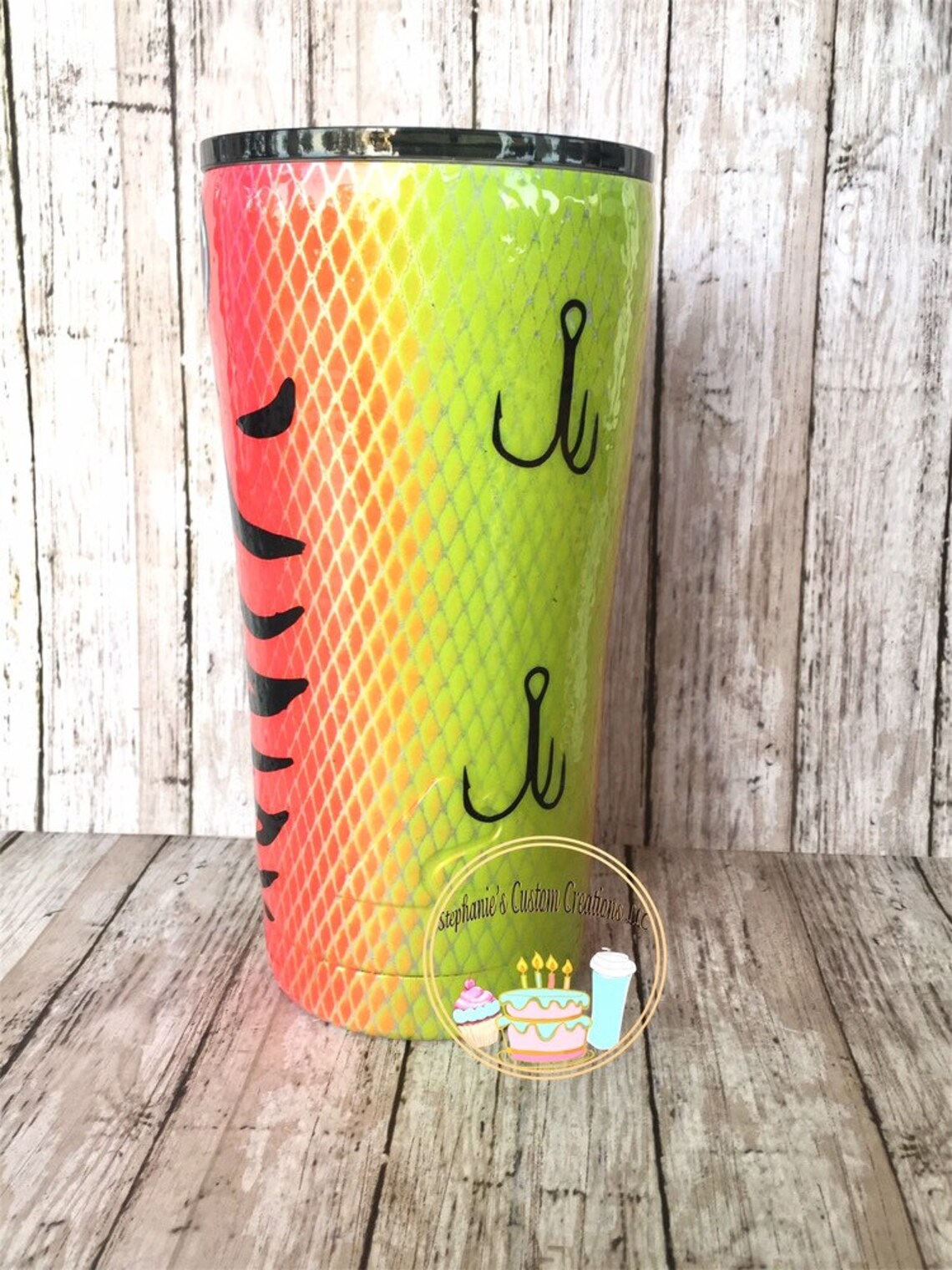 Custom Fishing Lure Tumbler Stainless Steel Cup- Personalized Gift ...