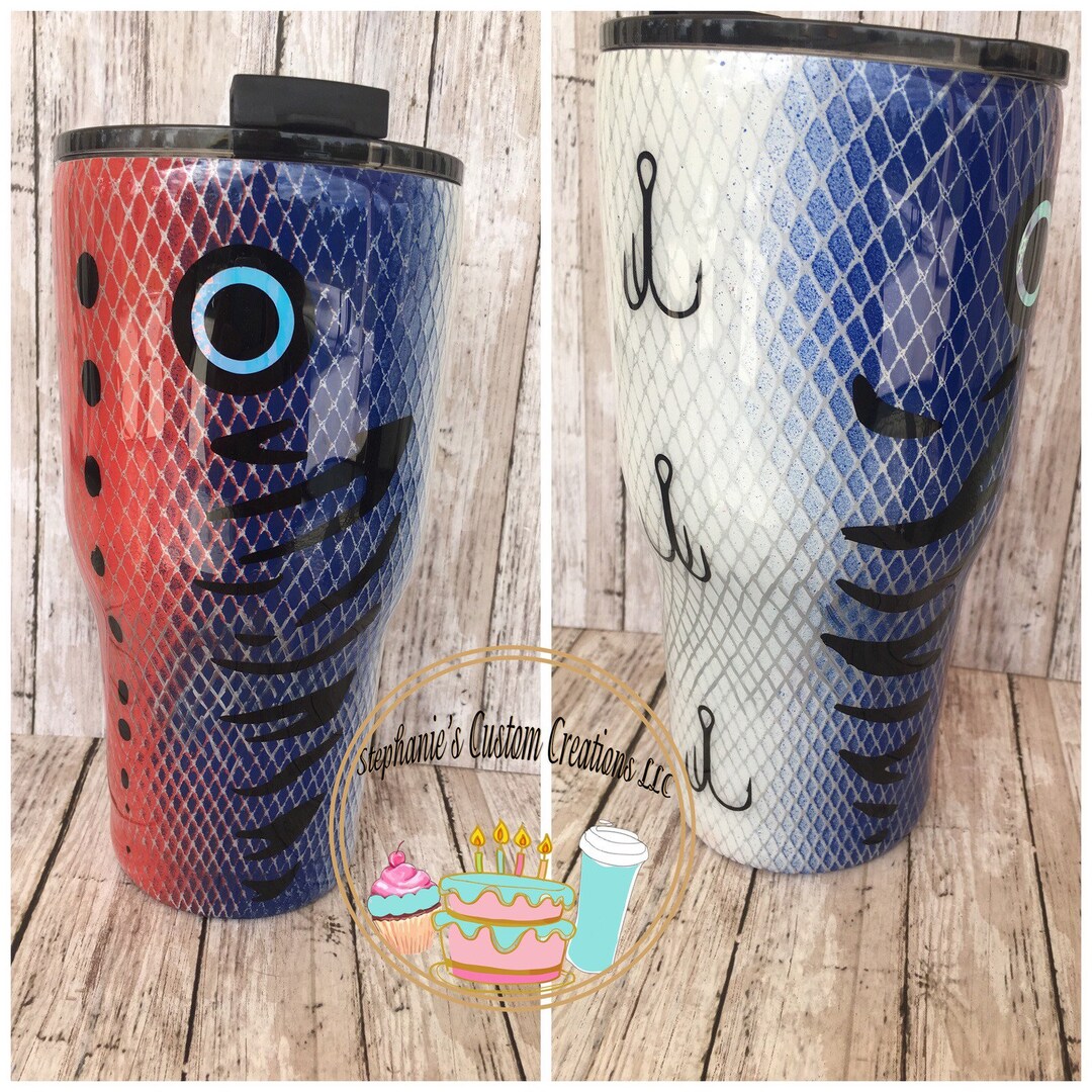 Custom Fishing Lure Tumbler Stainless Steel Cup- Personalized Gift ...