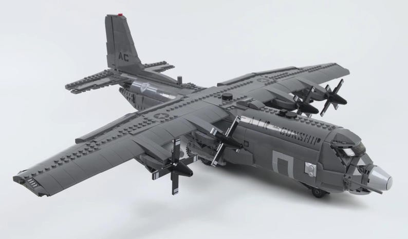 US Military Lockhead AC-130 Gunboat Aircraft 1713pcs Building Blocks - Etsy