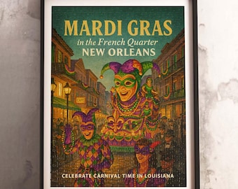 Mardi Gras Mask Jigsaw Puzzle, New Orleans Puzzle, Big Easy, Carnival ...