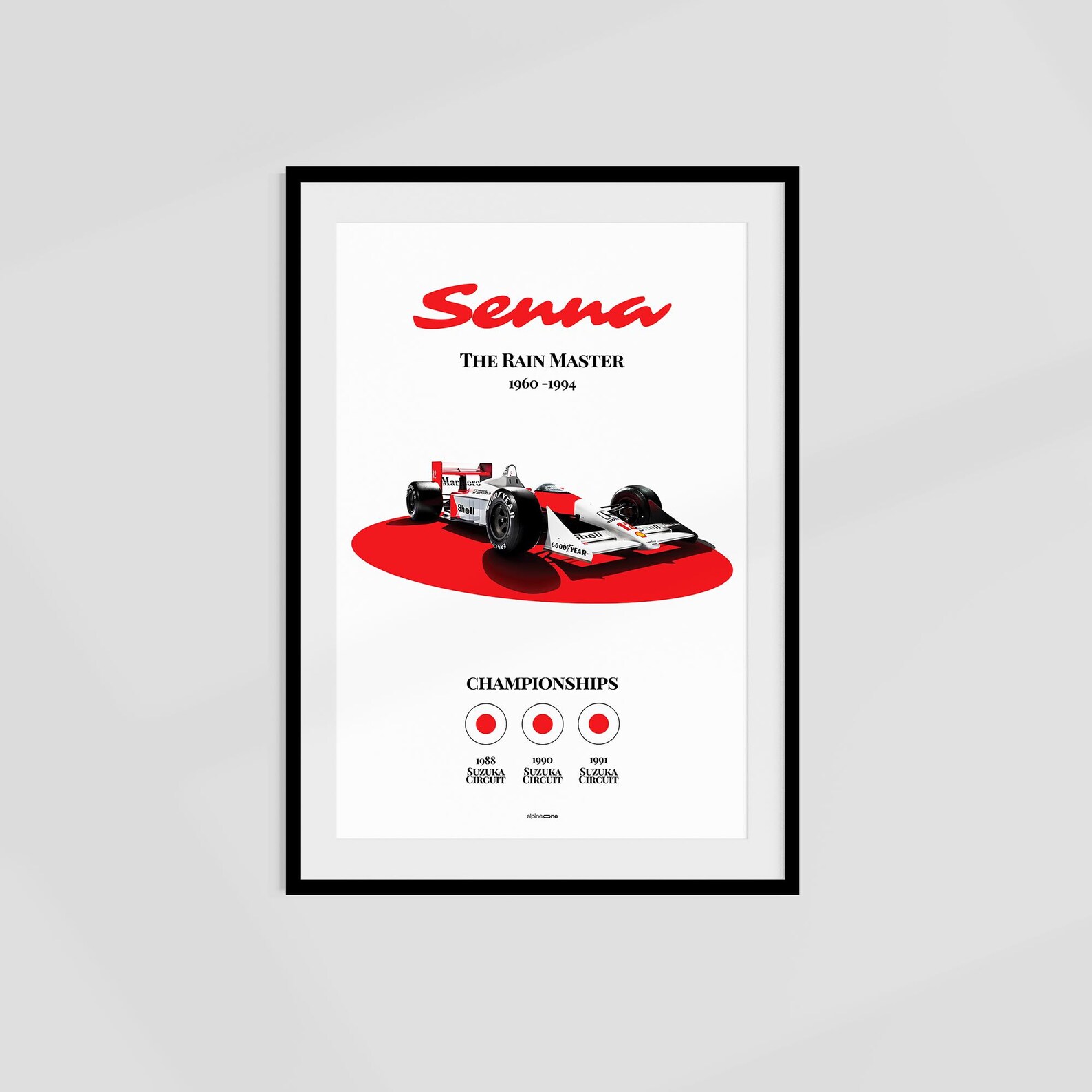 Senna Poster, Senna Wall Art, Formula One Inspired Racing Poster ...